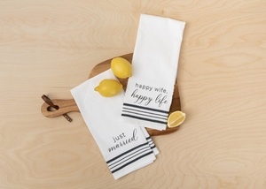 Fabric Just Married Tea Towels 2 Asst – Transpac Brands