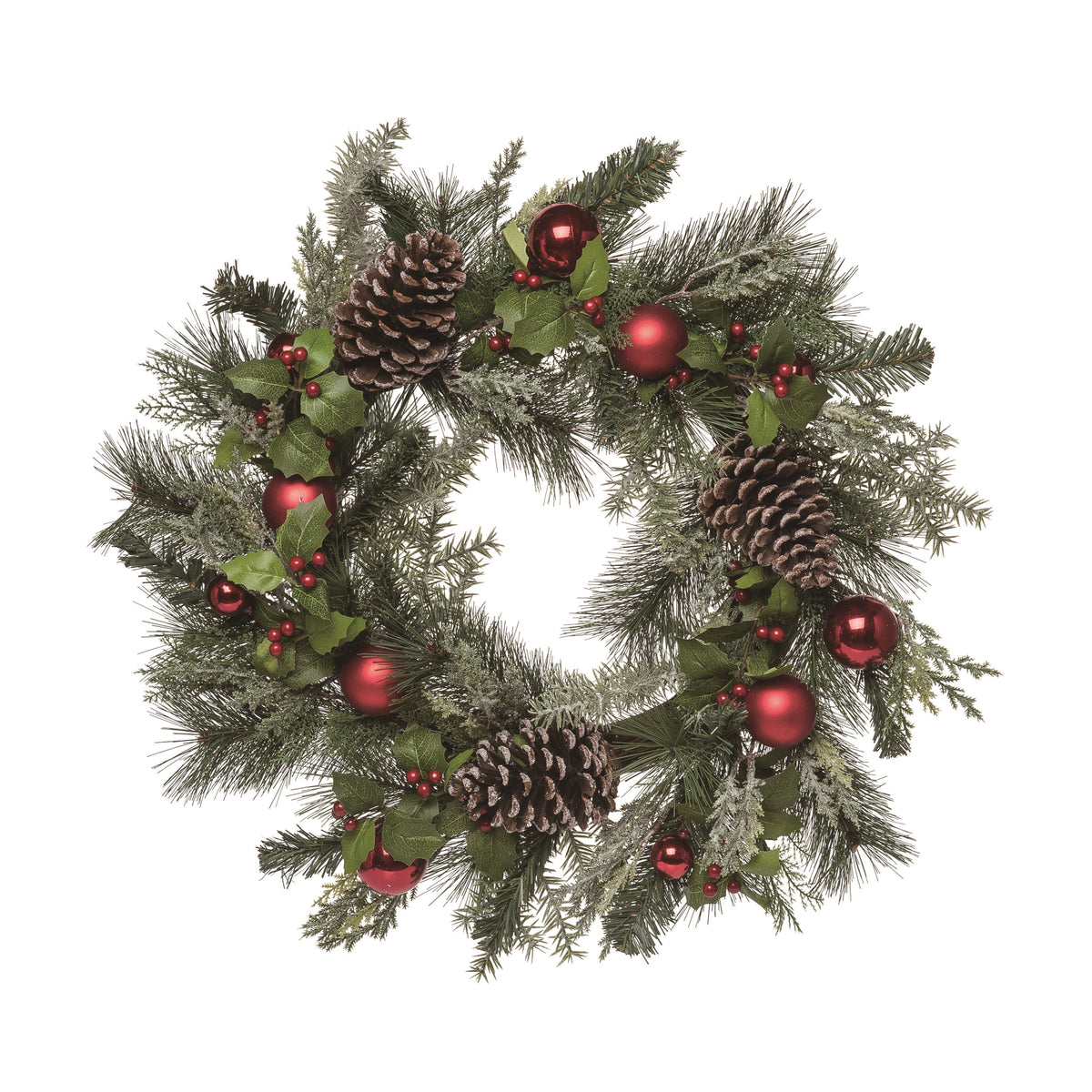 Pine Cones & Ornaments Wreath – Transpac Brands