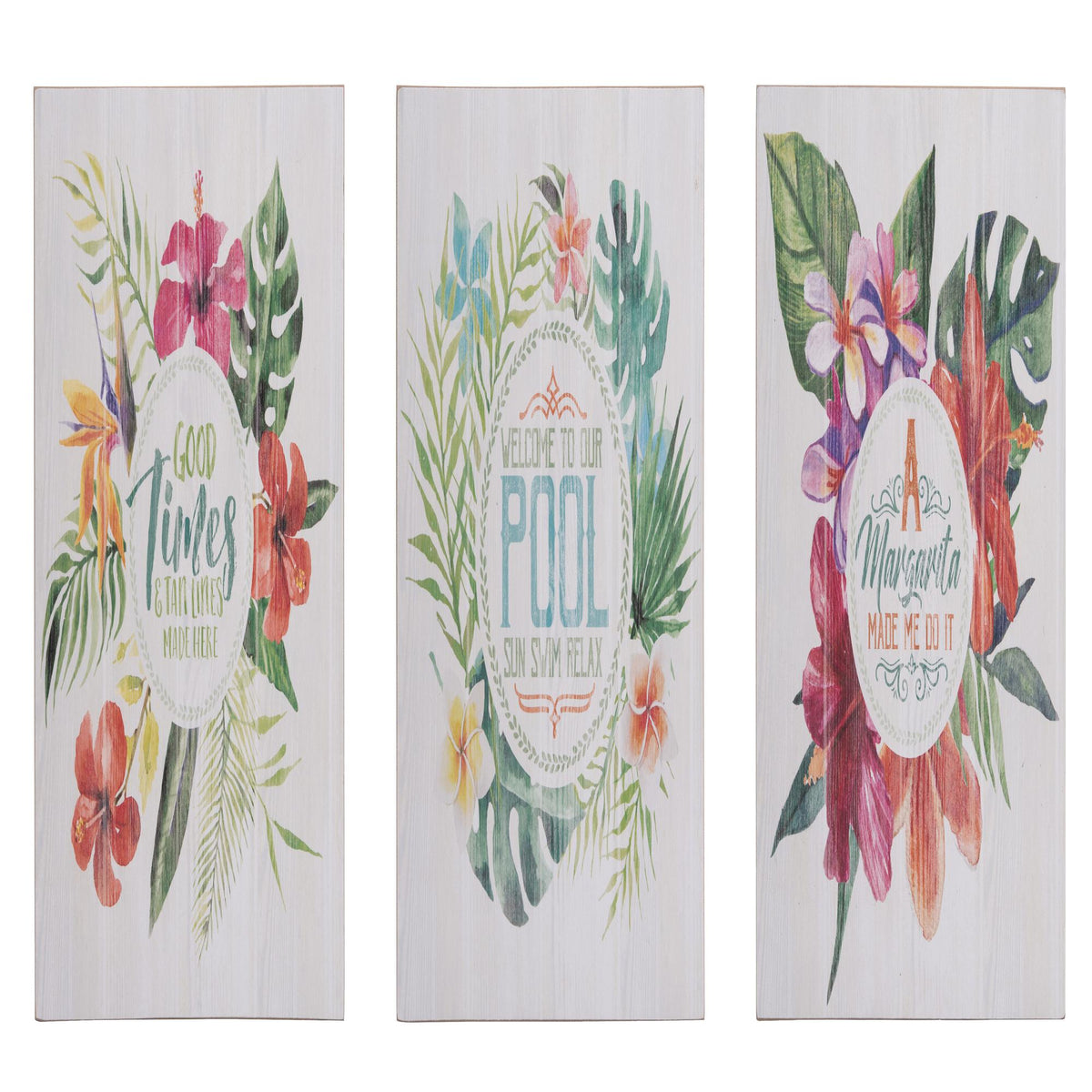 MDF Beach Humor Block Decor 3 Asst – Transpac Brands