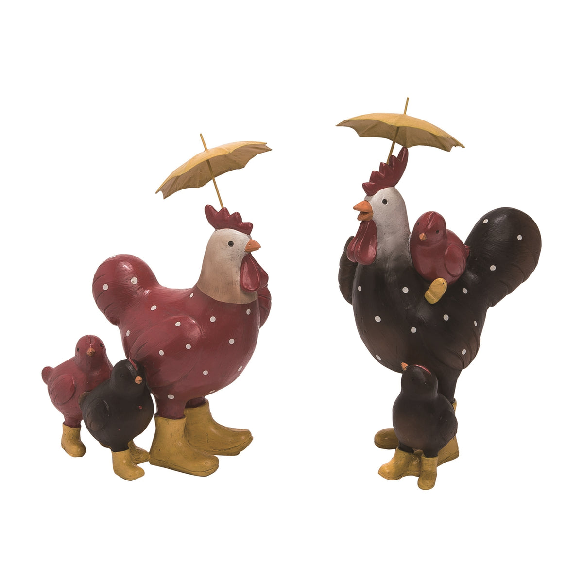 Res Chicken Family w/Umbrella 2 Asst – Transpac Brands