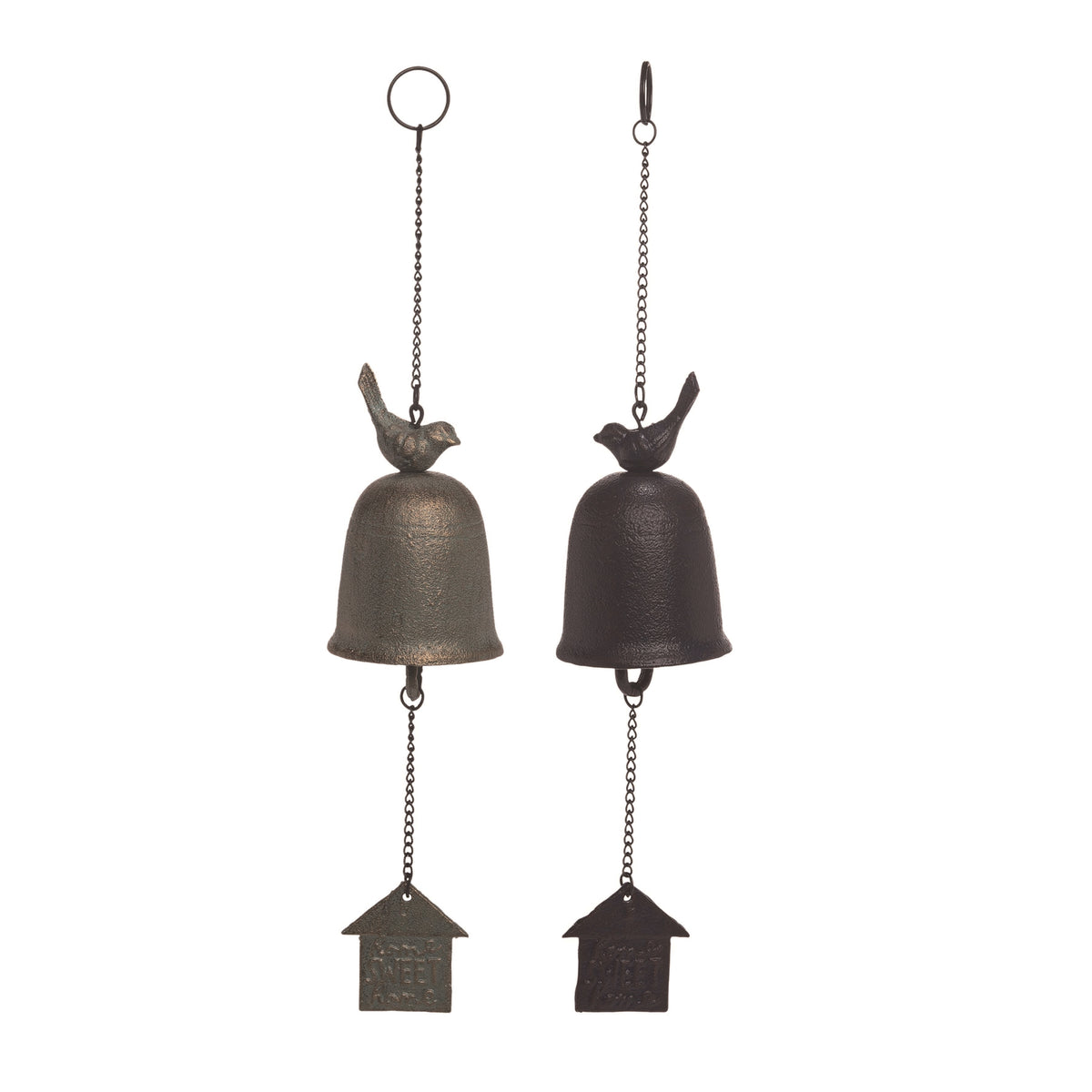 Cast Iron Bell w/Bird 2 Asst – Transpac Brands