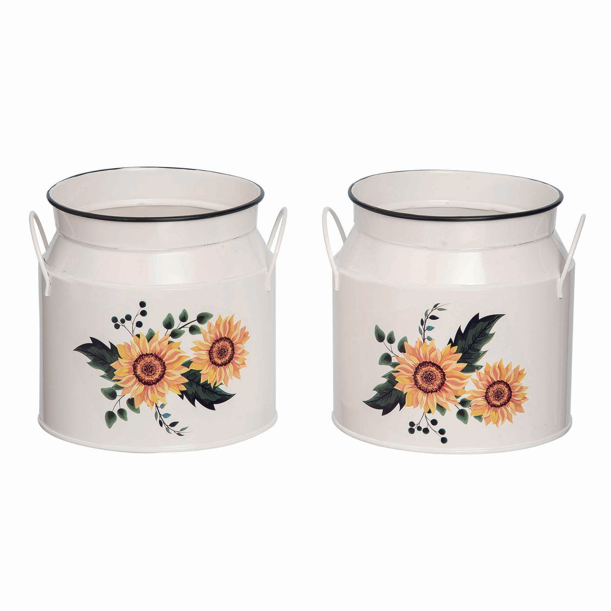 Metal Sunflower Container 2 Asst – Transpac Brands