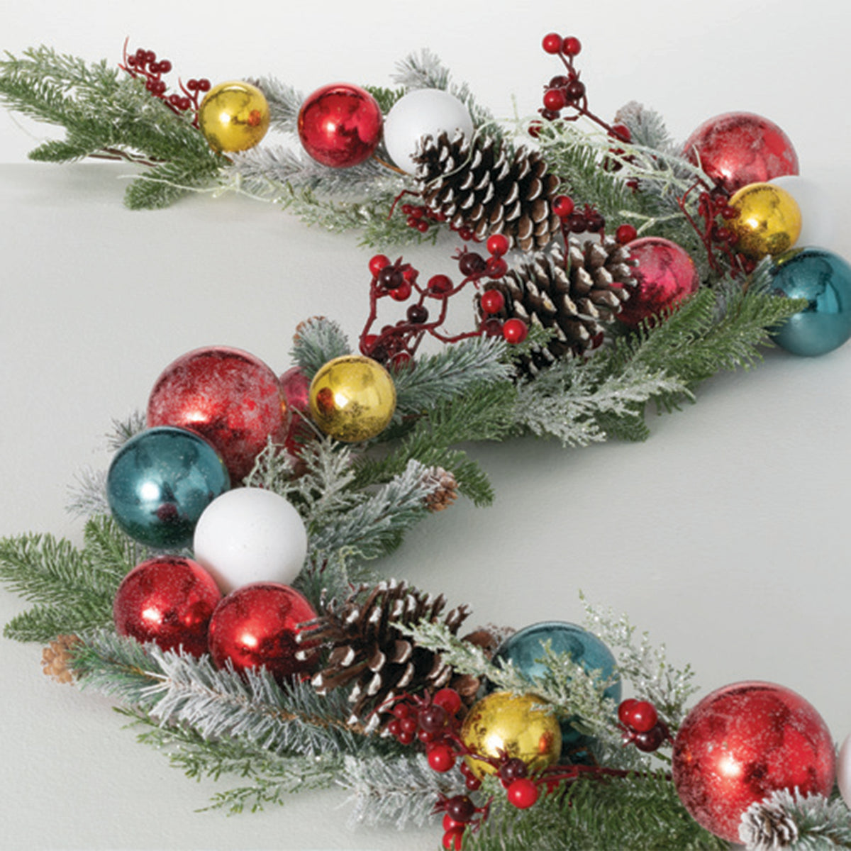 Mixed Pine/Balls Garland – Transpac Brands