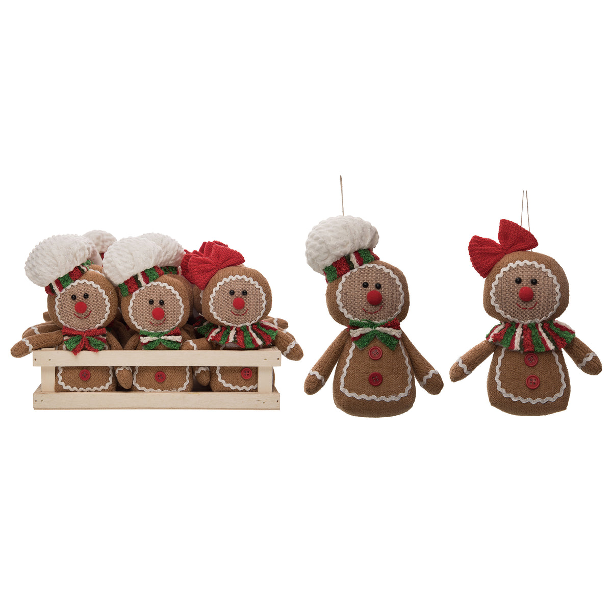 Plush Gingerbread Orns In Crate S/12 – Transpac Brands
