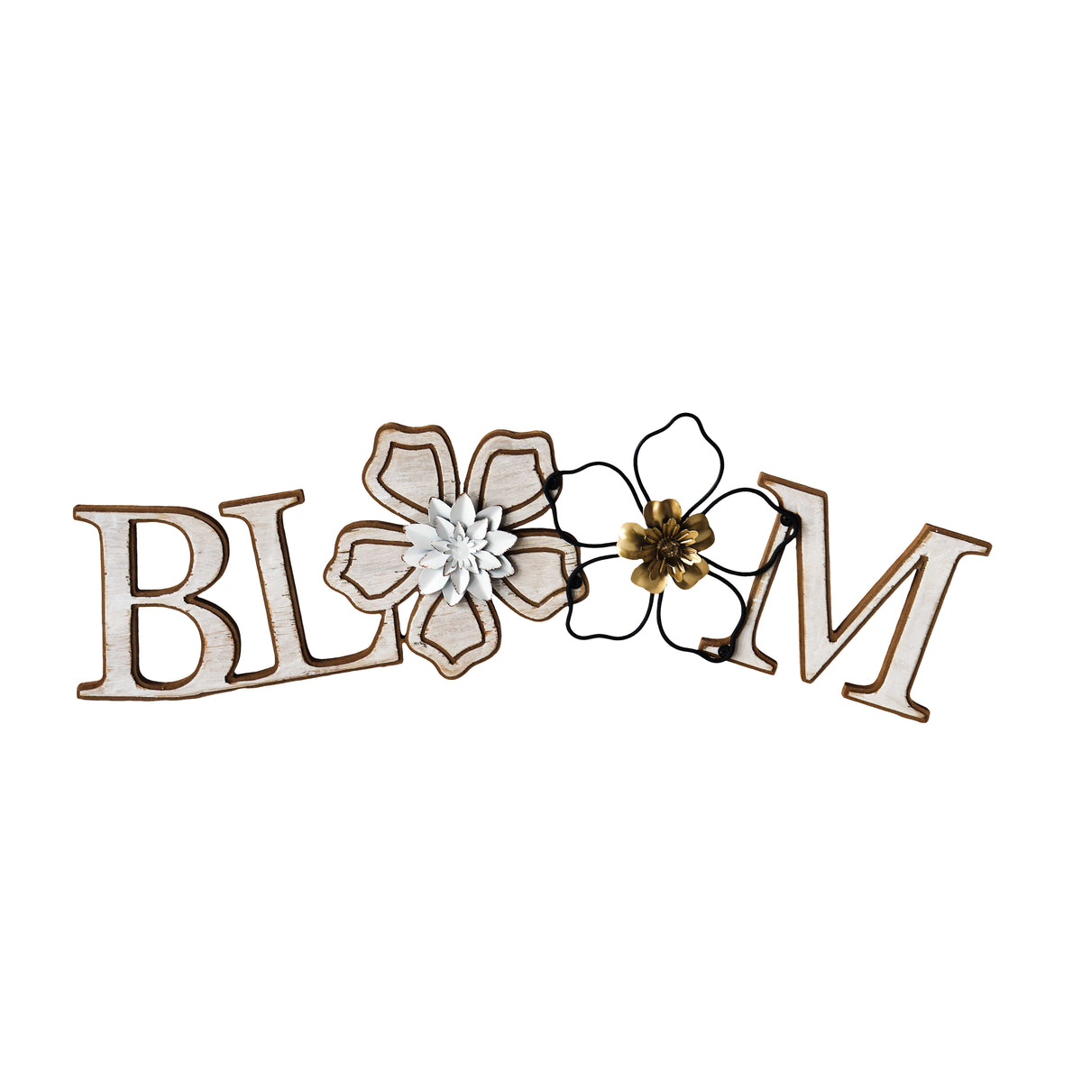 Bloom Wood and Metal Sign – Transpac Brands