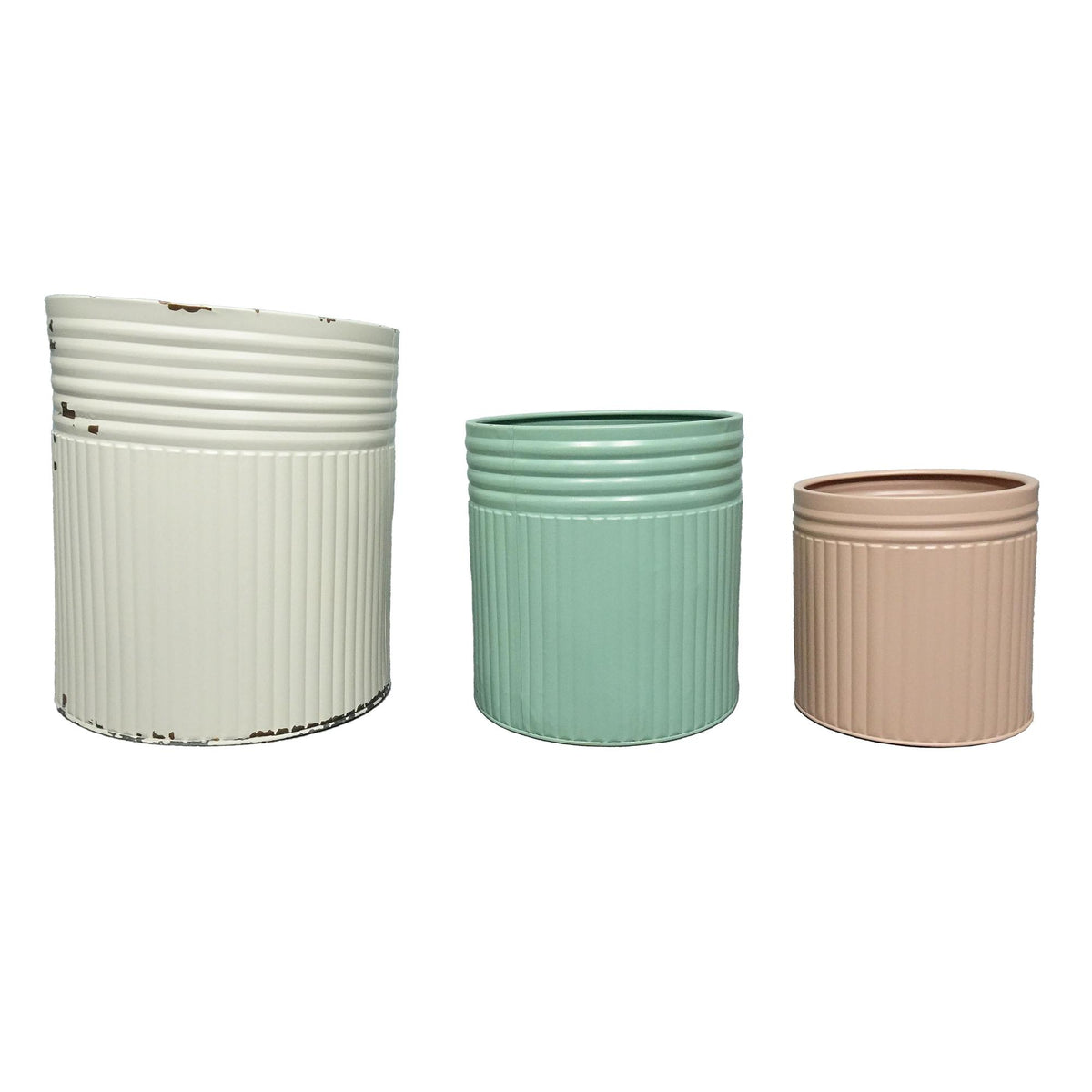 Embossed Metal Buckets Drainage w/ Plug S/3 – Transpac Brands