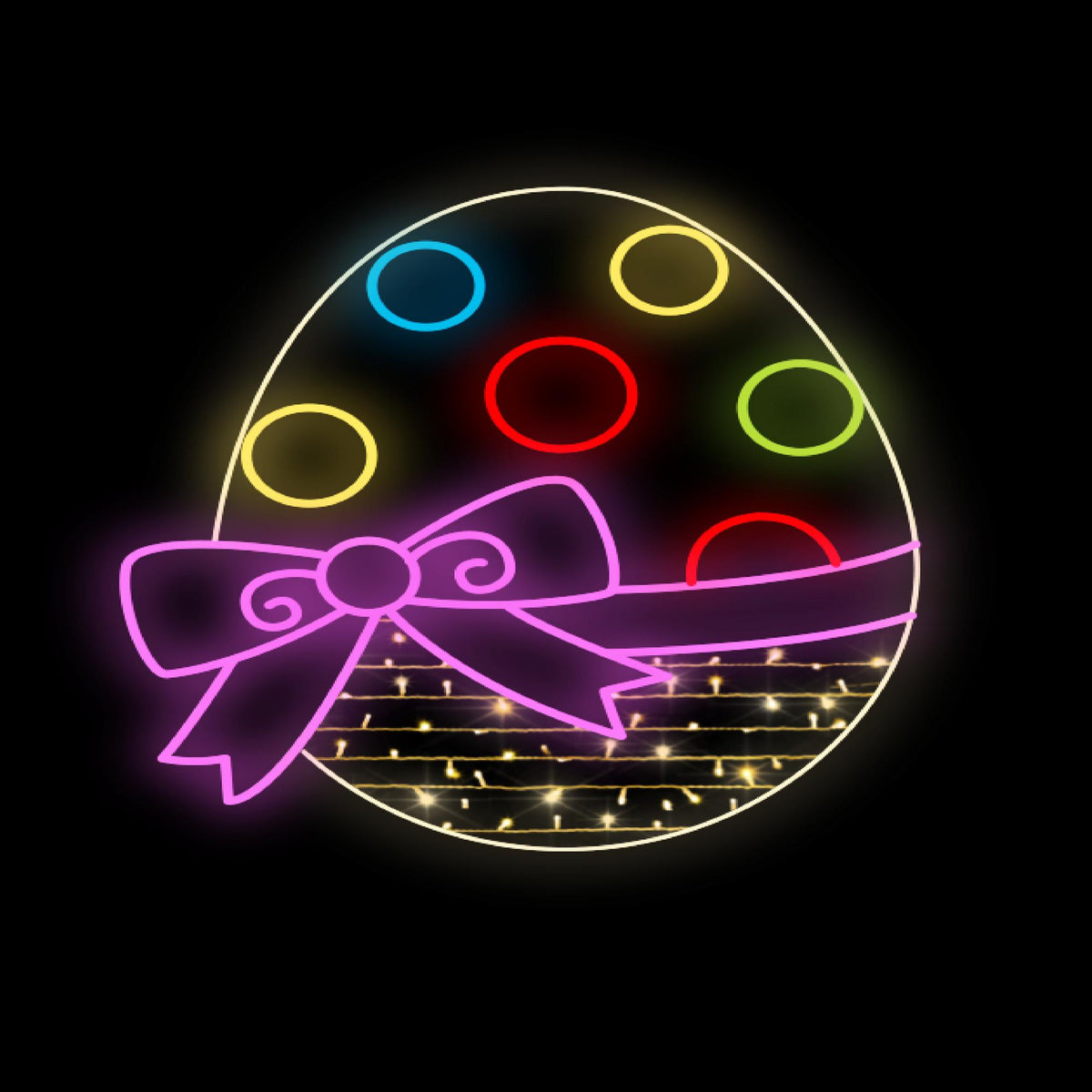 30" LED Outdoor 2D Egg & Bow Sign w/ Flash – Transpac Brands