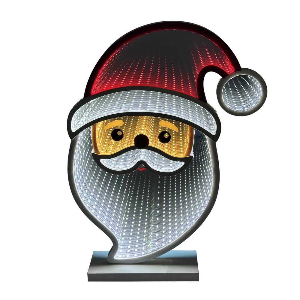 15" Infinity Santa Face W/Wood Base – Transpac Brands