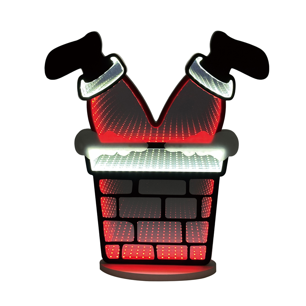 17" Infinity Santa In Chimney Wood Base – Transpac Brands