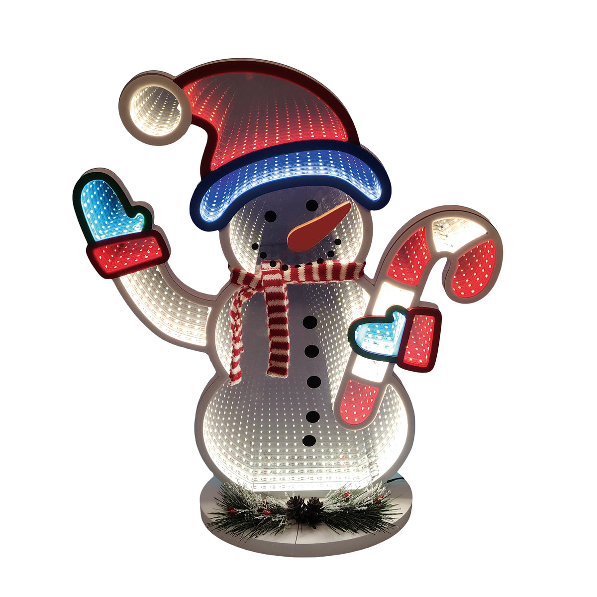 20" LED Infinity Snowman, with adapter – Transpac Brands