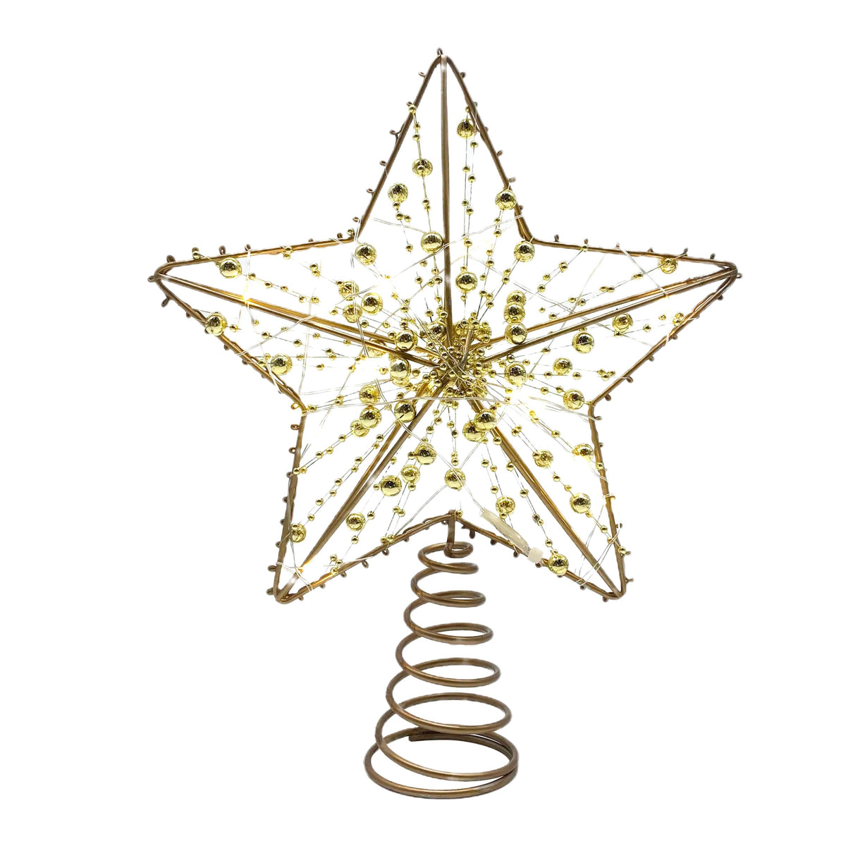 9 1/2" LED OPEN WIRE TREE TOPPER , 15LED, WW, B/O – Transpac Brands