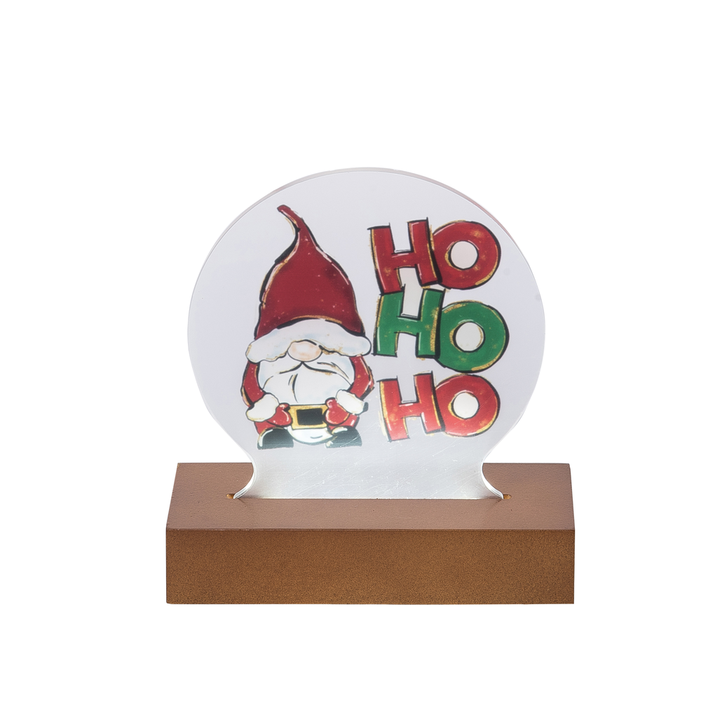 6"LED Acrylic Ho Ho Ho Sign W/Timer/Try Me – Transpac Brands