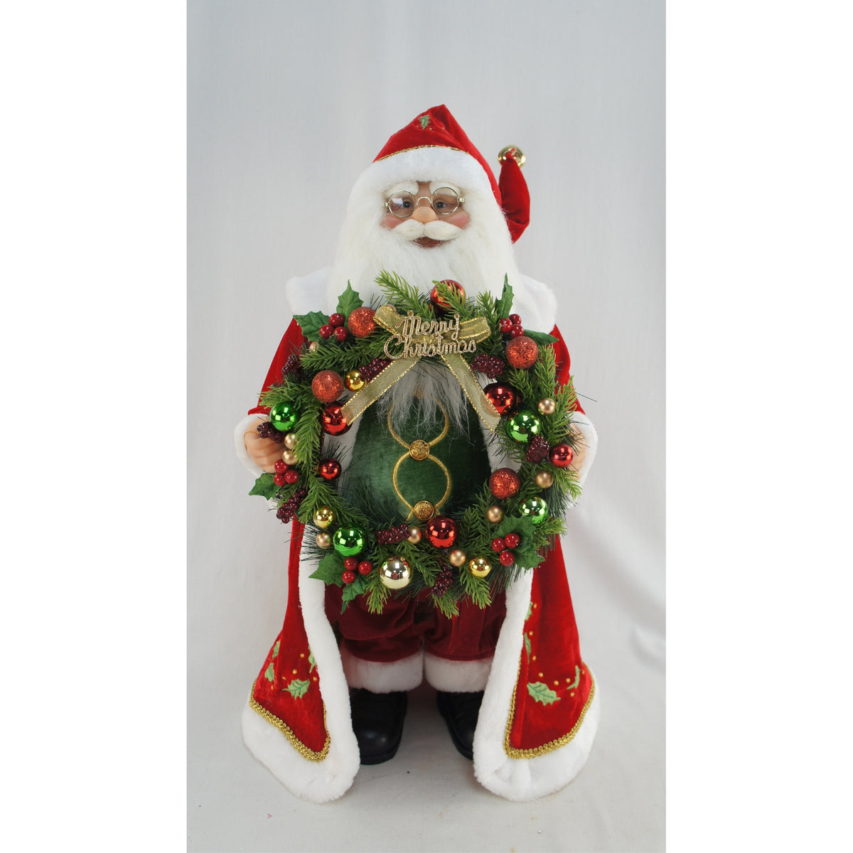 24IN LRG WREATH STANDING SANTA – Transpac Brands