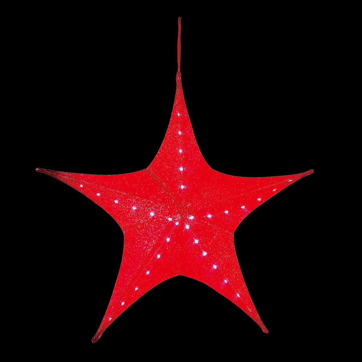 40" Red Glitter Fabric KD Star 55 Led Flash RGB lights w/ adapter ...