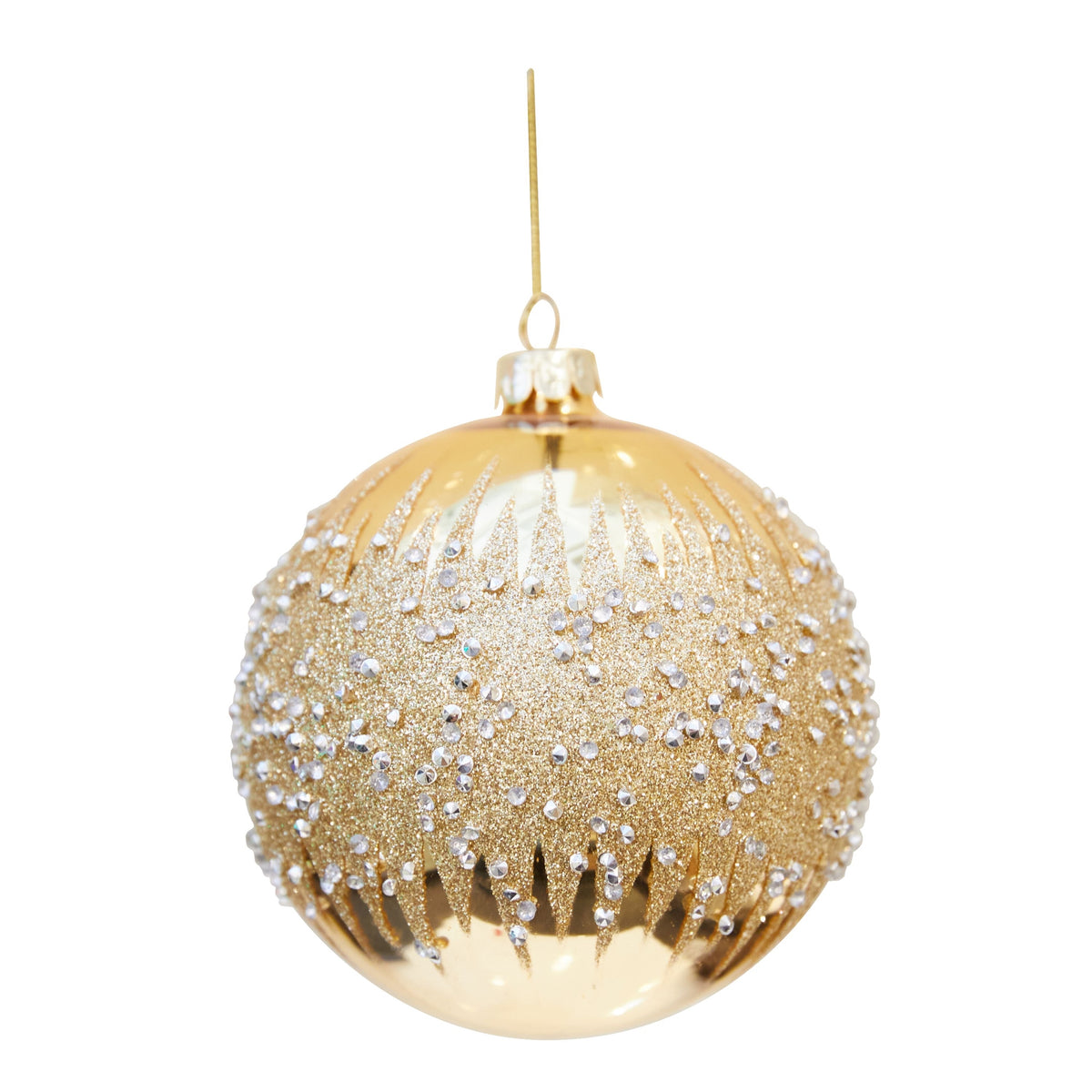 100MM BULK PK GLASS ORNAMENT SHINY GOLD BEAD – Transpac Brands