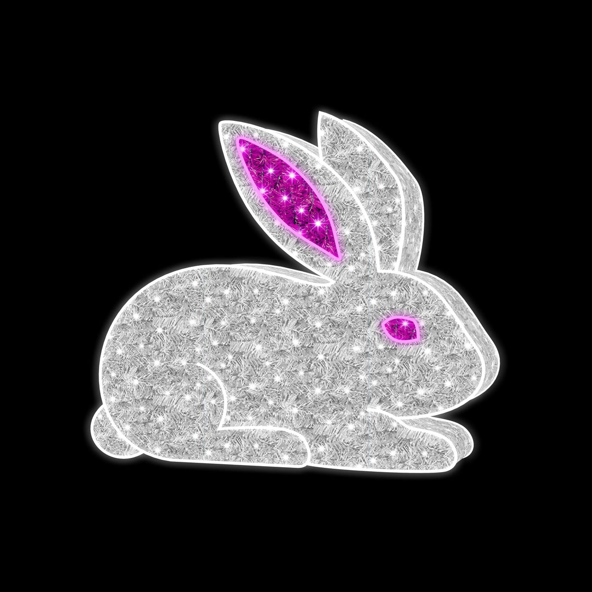 47" LED Outdoor Laying Rabbit - 1550 LED's – Transpac Brands
