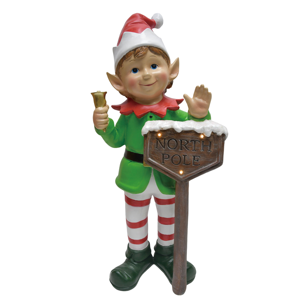 18" LED Elf w/ North Pole Sign – Transpac Brands