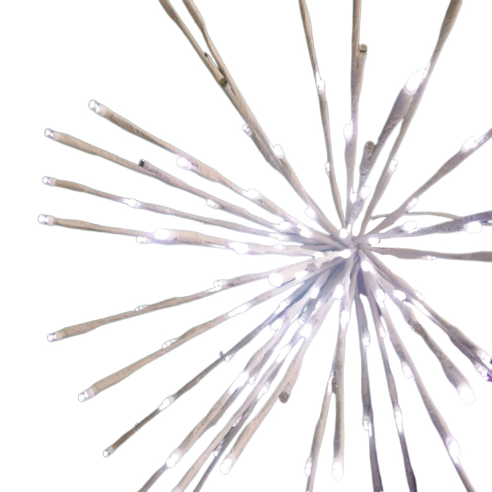 16" Silver LED Burst W/80LED & 8 Modes – Transpac Brands