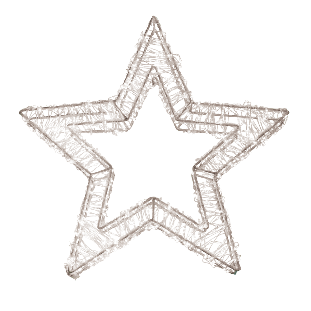 14"LED Silver Metal Wire Star – Transpac Brands