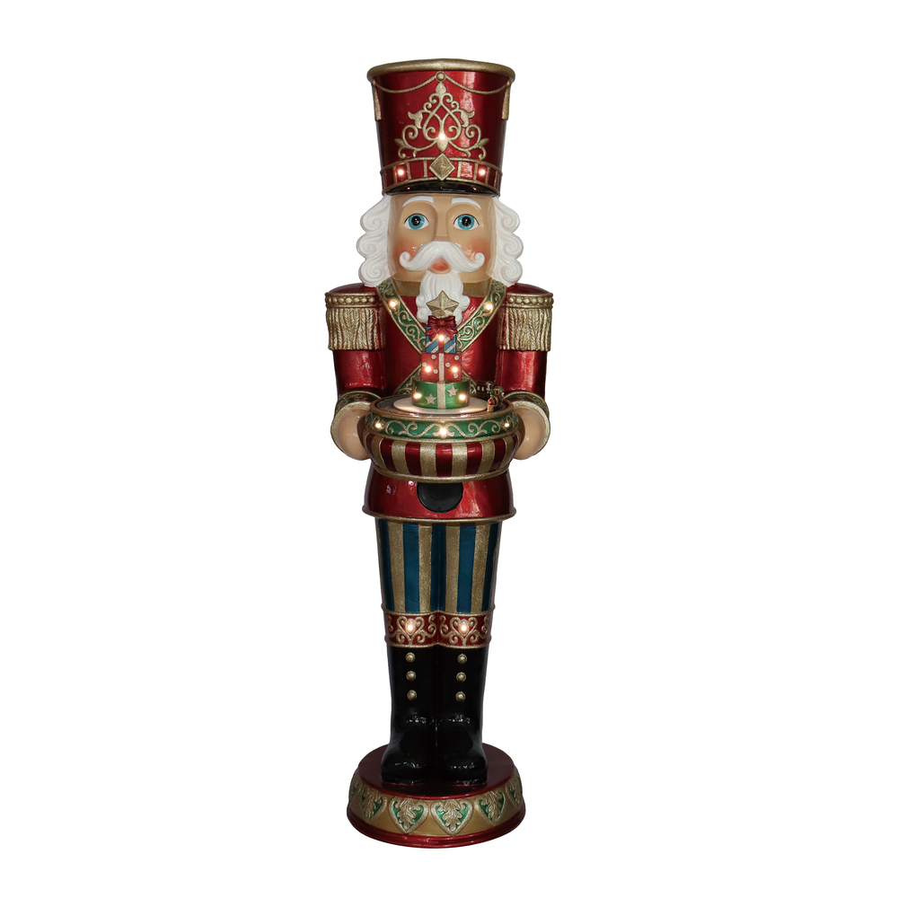 60" LED Nutcracker With Music And Moving Train – Transpac Brands