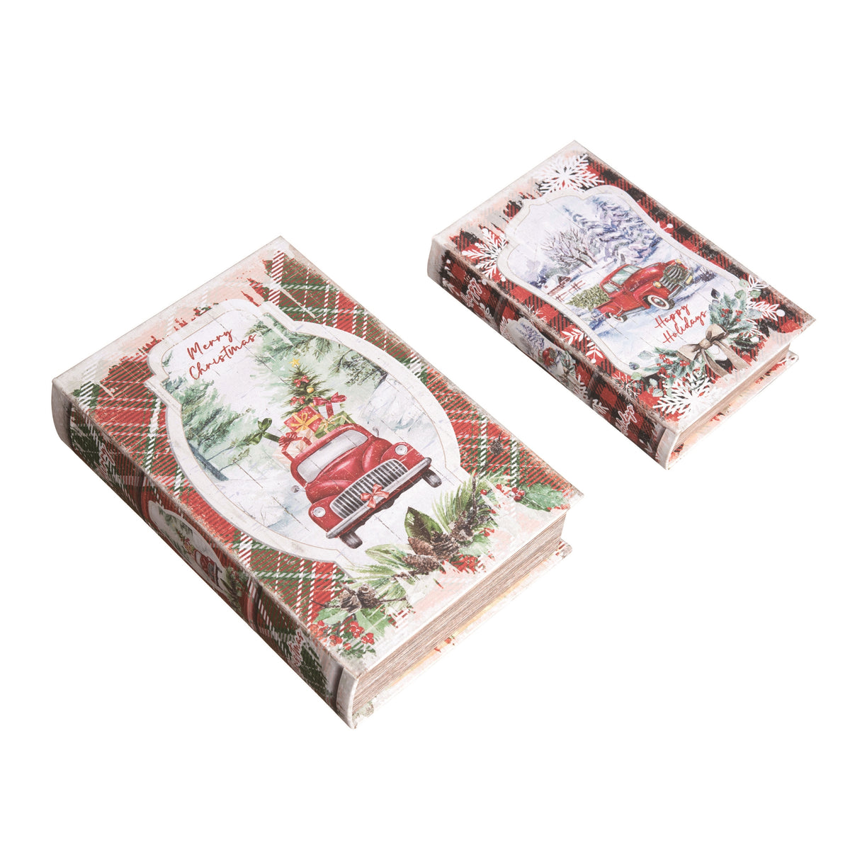 MDF Nesting Christmas Book Boxes S/2 – Transpac Brands