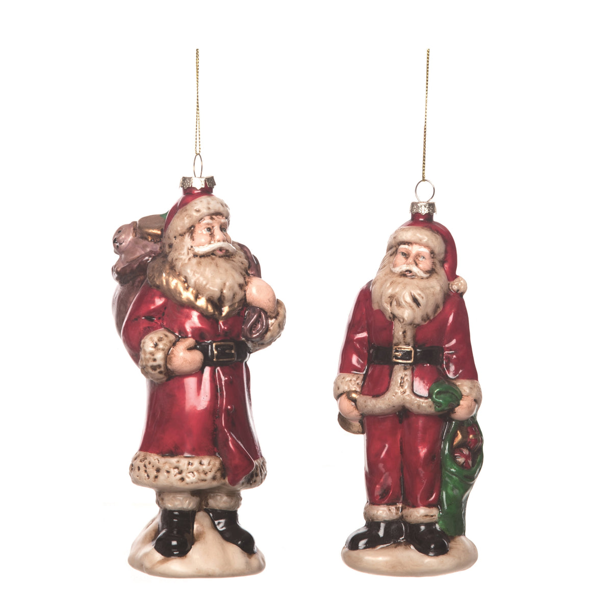 Glass Vintage Santa Orn 2 Asst – Transpac Brands