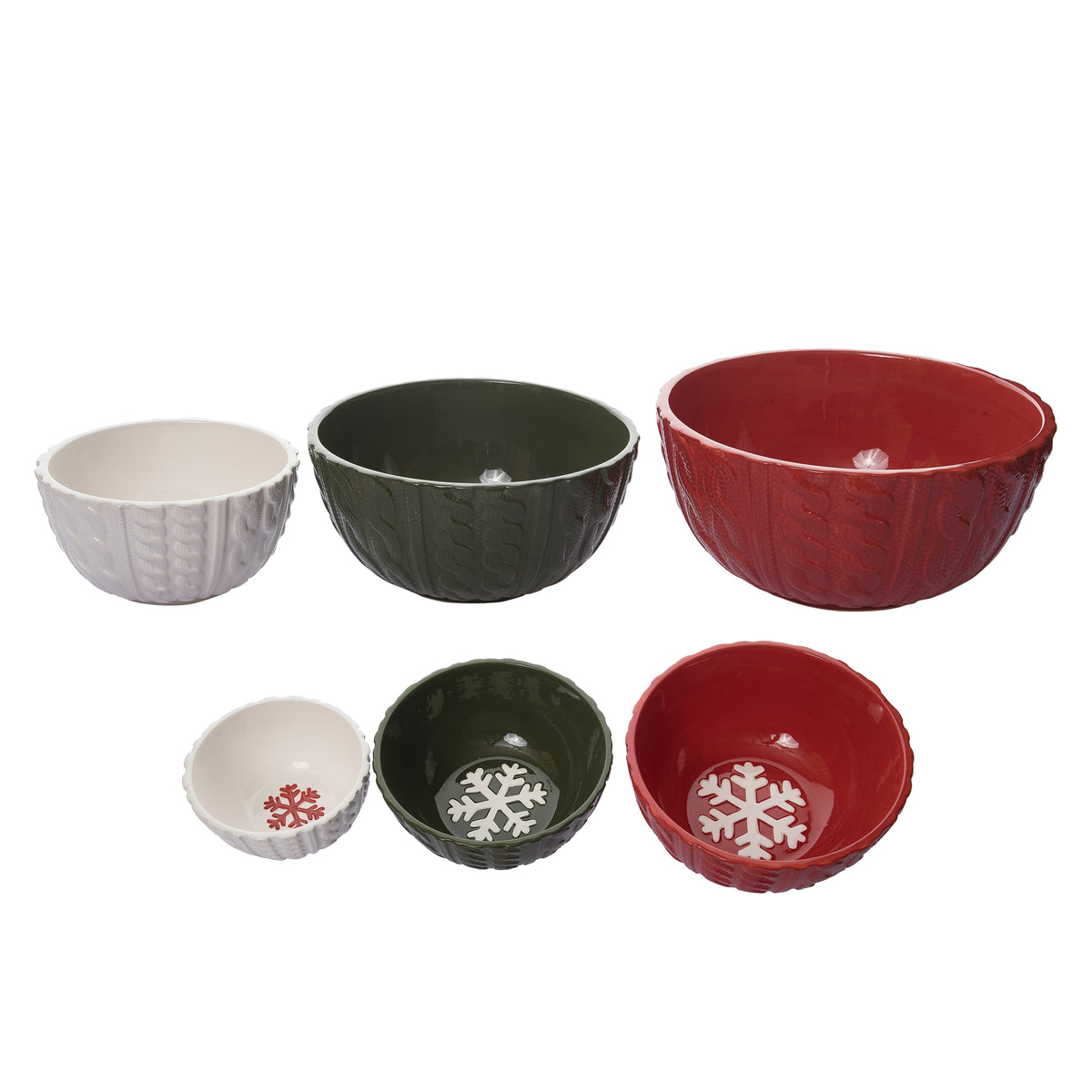 Dol Nesting Bowls S/3 w/Knit Texture – Transpac Brands