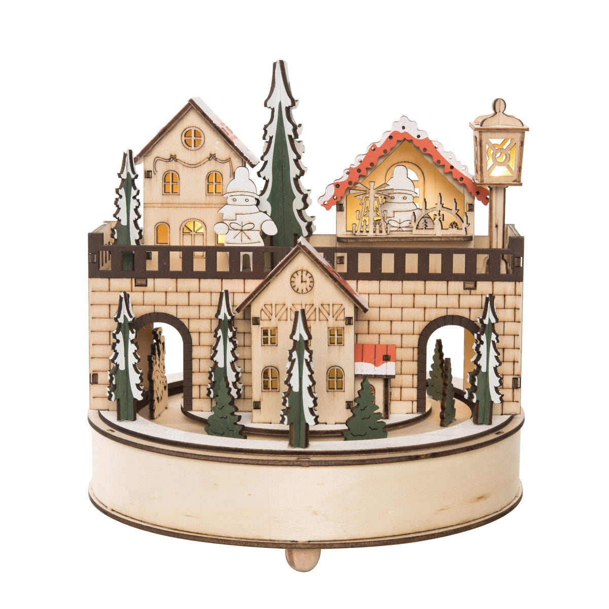 MDF Light Up Laser Cut Christmas Village Motion Decor – Transpac Brands