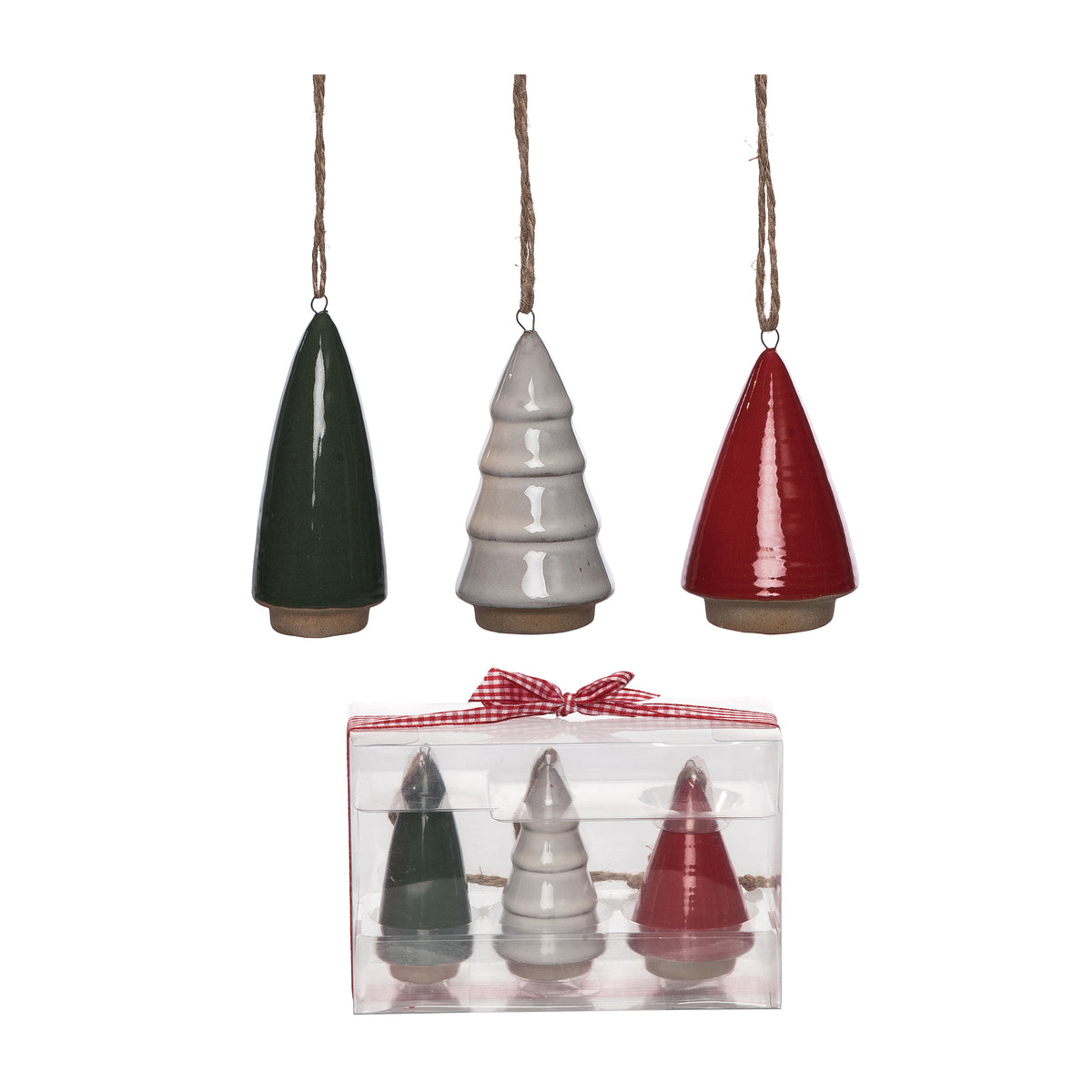 Cer Tree Ornaments, S/3 in Box – Transpac Brands