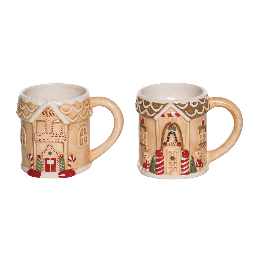 Dol Gingerbread House Mugs 2 Asst – Transpac Brands