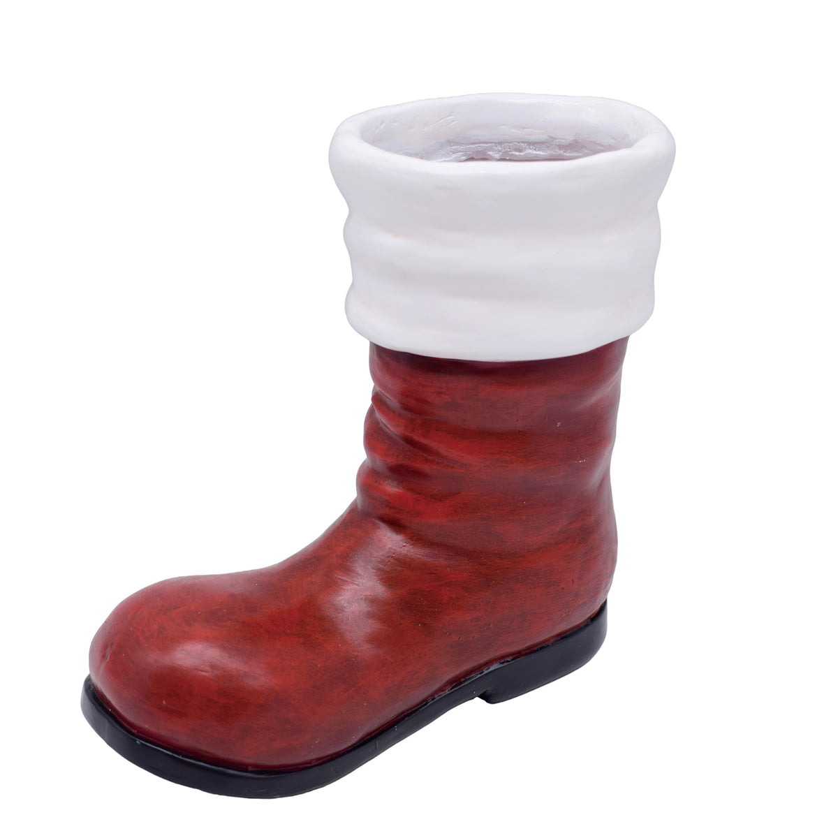 Large Res Rustic Santa Boot Planter w/Drainage Hole – Transpac Brands