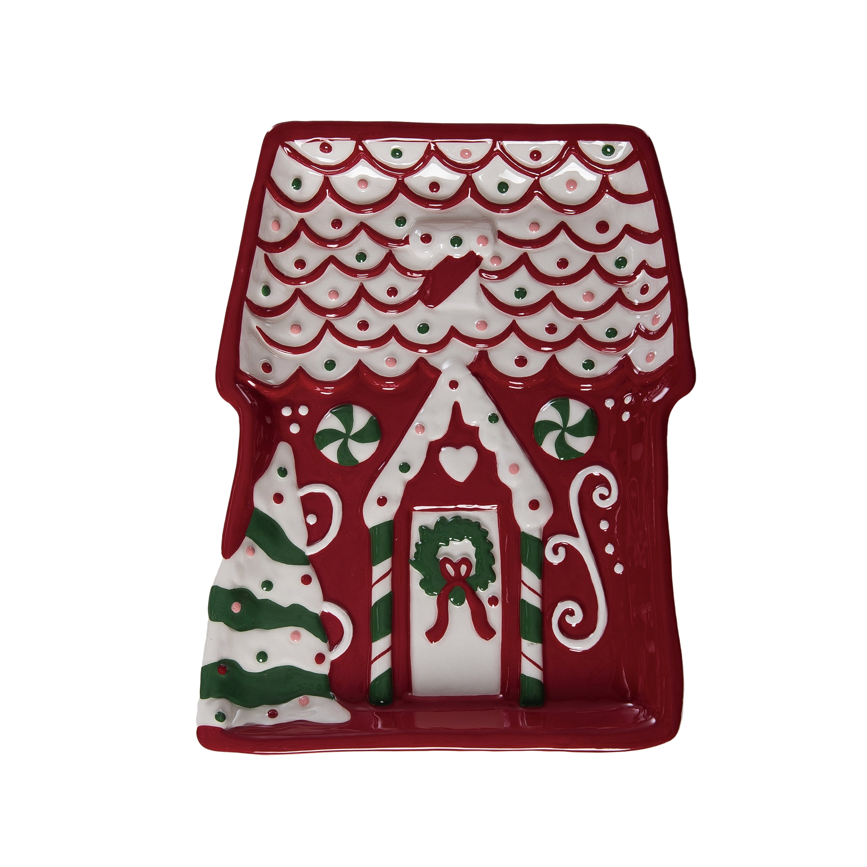 Dol Red Gingerbread House Platter – Transpac Brands