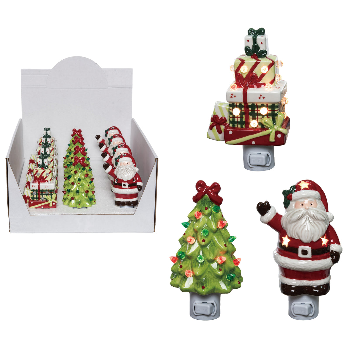 Dol Santa Night Lights 3Styl/4EA/12PDQ – Transpac Brands