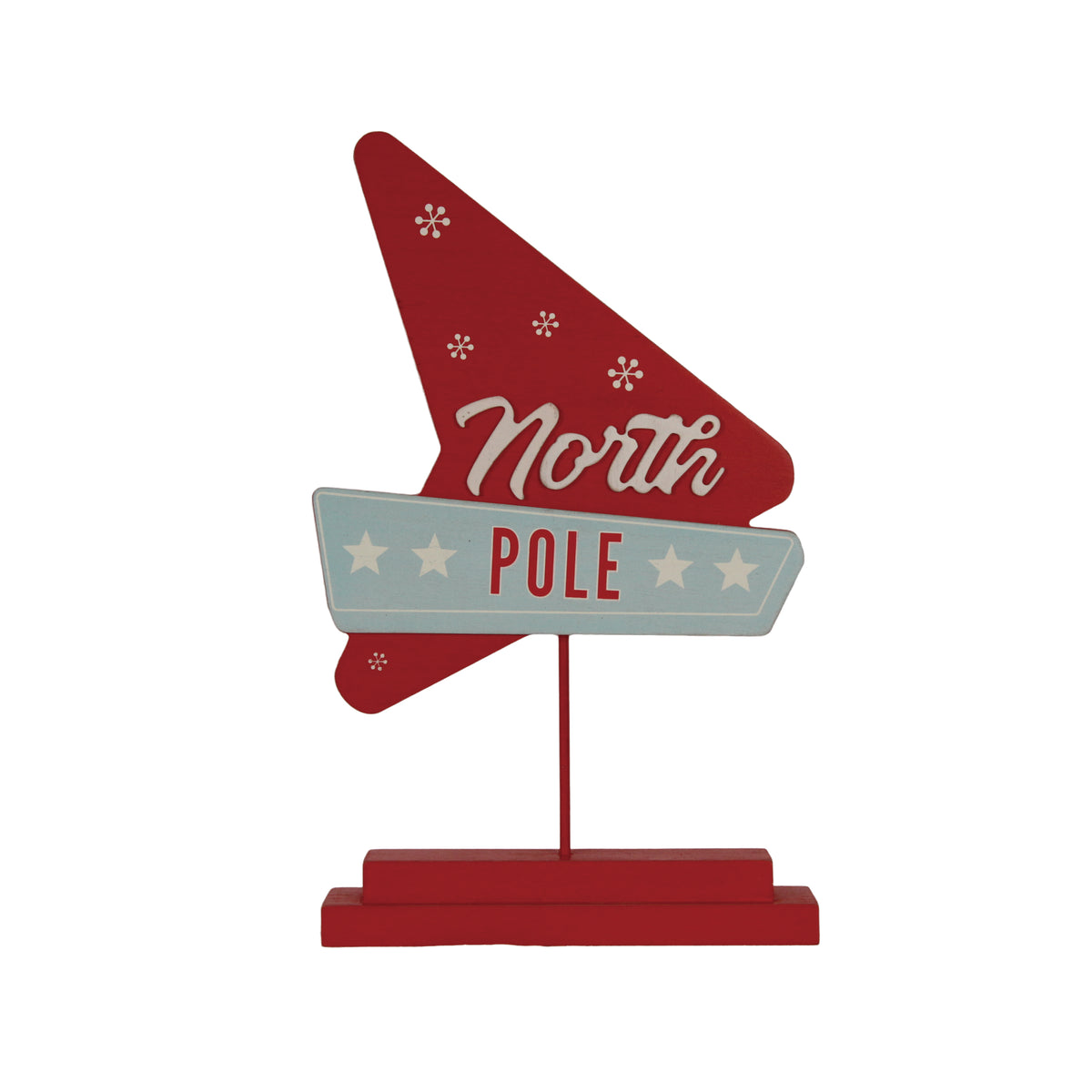 MDF North Pole Retro Standing Sign – Transpac Brands