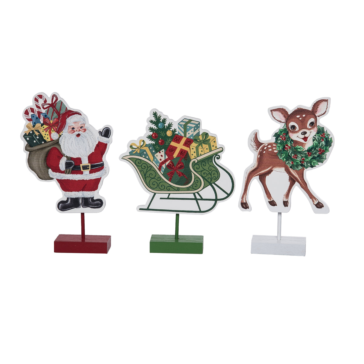 MDF Vintage Cutouts on Stands 3 Asst – Transpac Brands