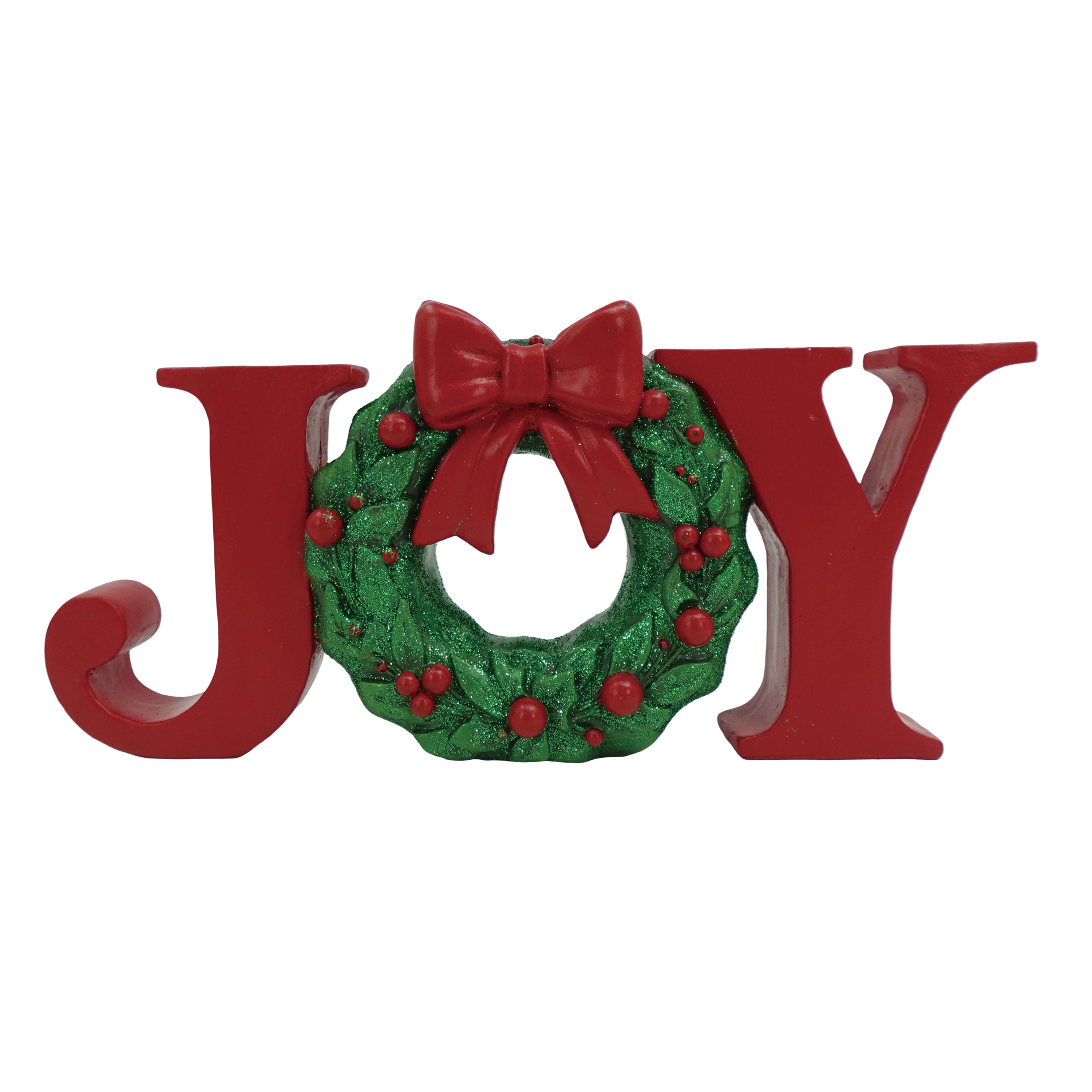 Res Red Wreath "JOY" Decor – Transpac Brands