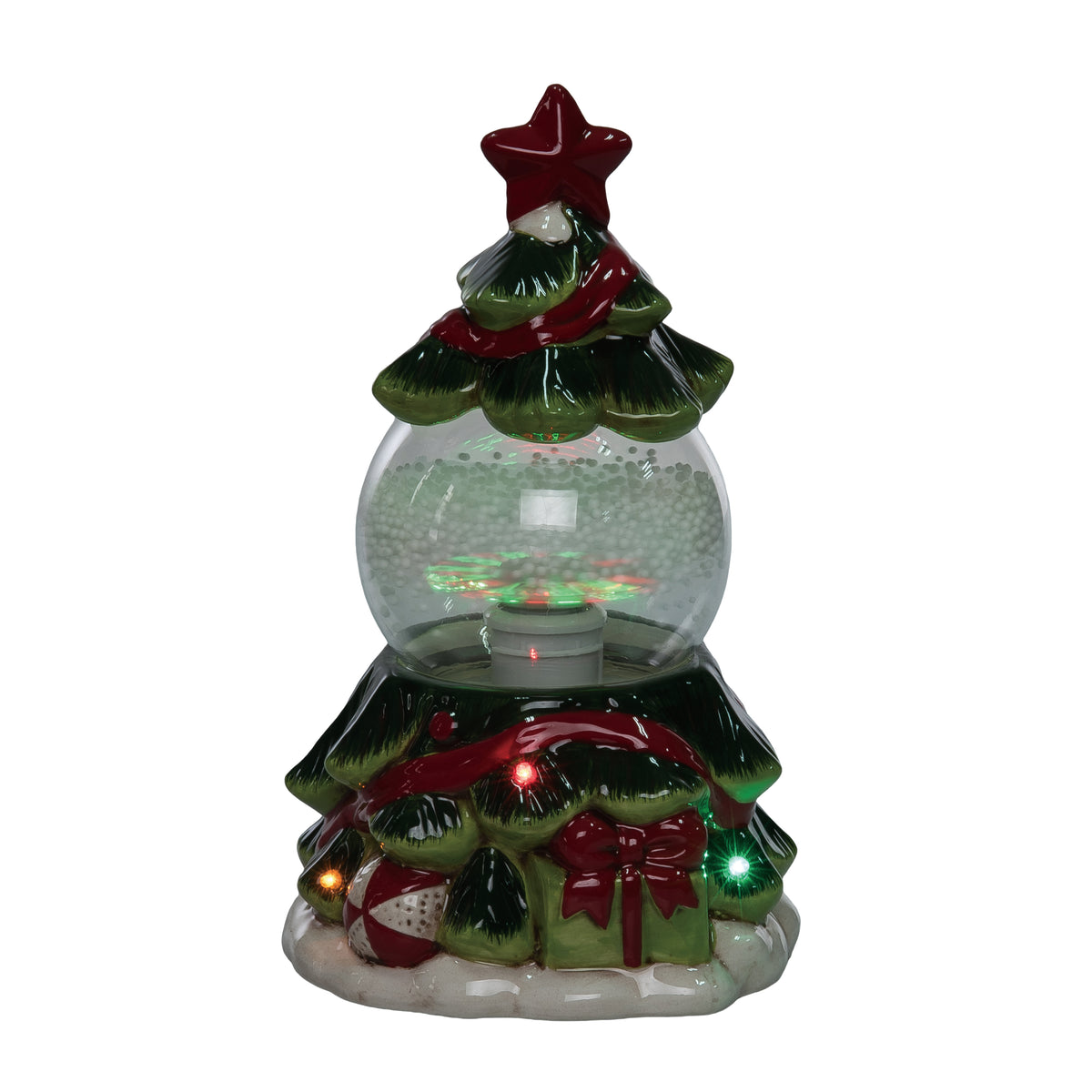Cer LED Tree w/Spinning Snowflake – Transpac Brands