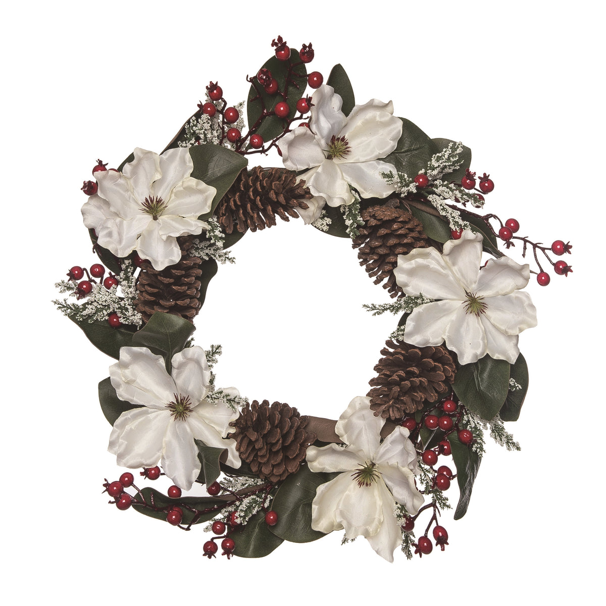 Traditional Wreath w/ White Florals – Transpac Brands