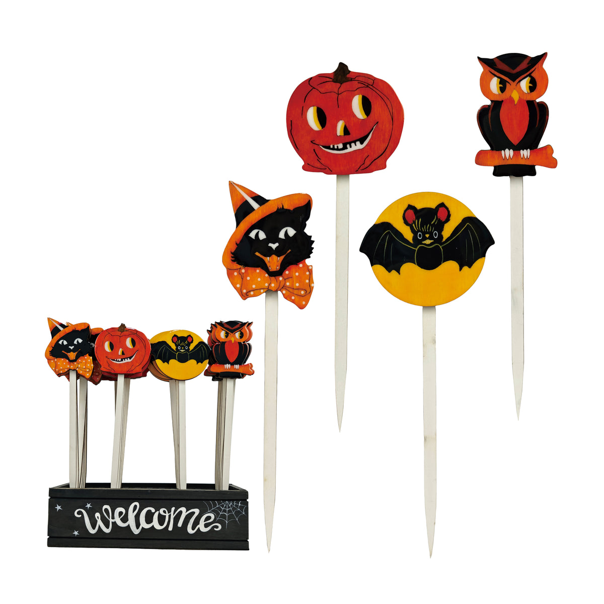 Plywood Halloween Picks,4 Designs,6 Each Assorted In Display – Transpac ...