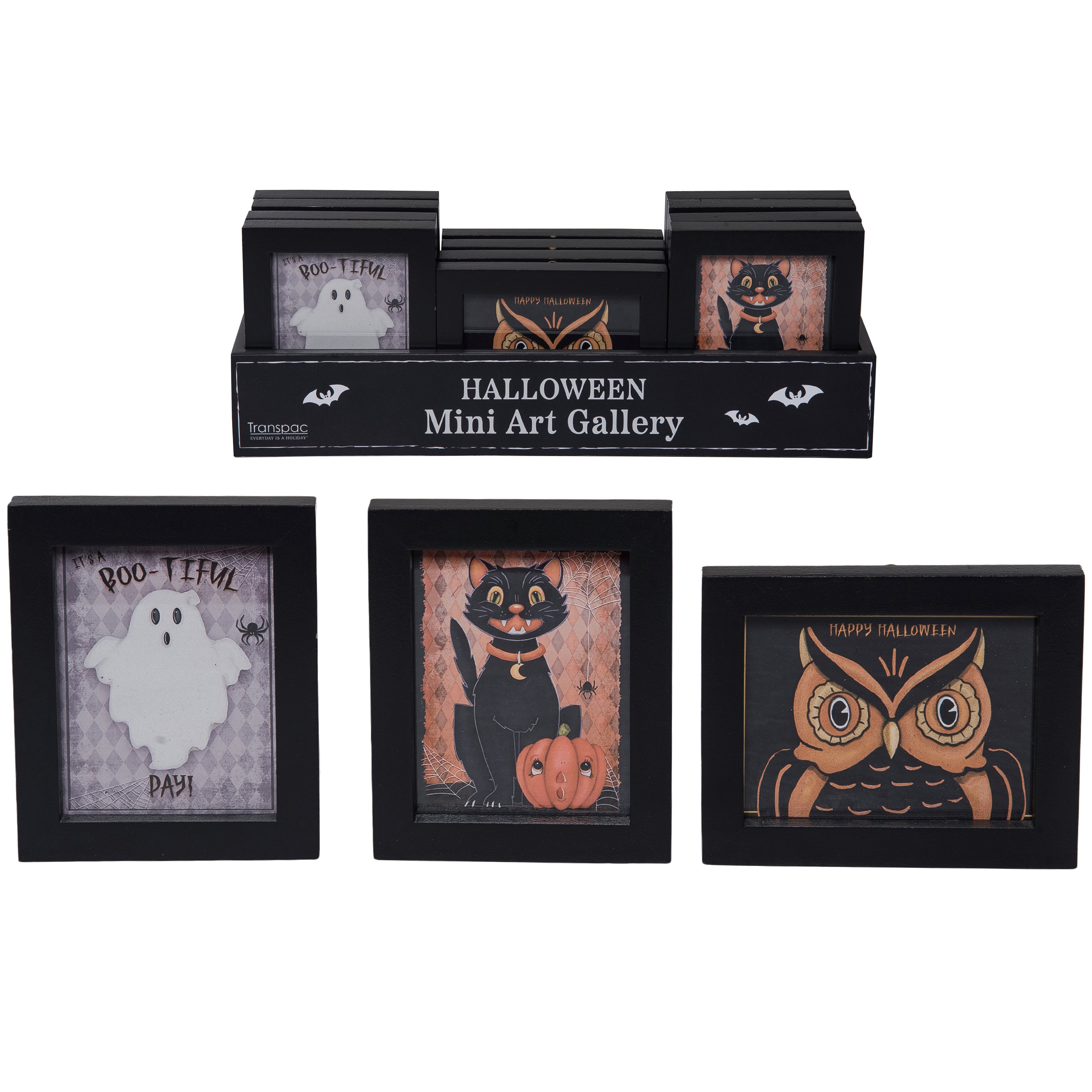 MDF SM Framed Vintage Halloween Art 3Styl/4EA/12PDQ – Transpac Brands