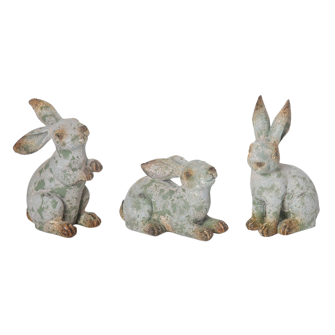 Mini Res Rustic Rabbit Figs 3 Asst – Transpac Brands