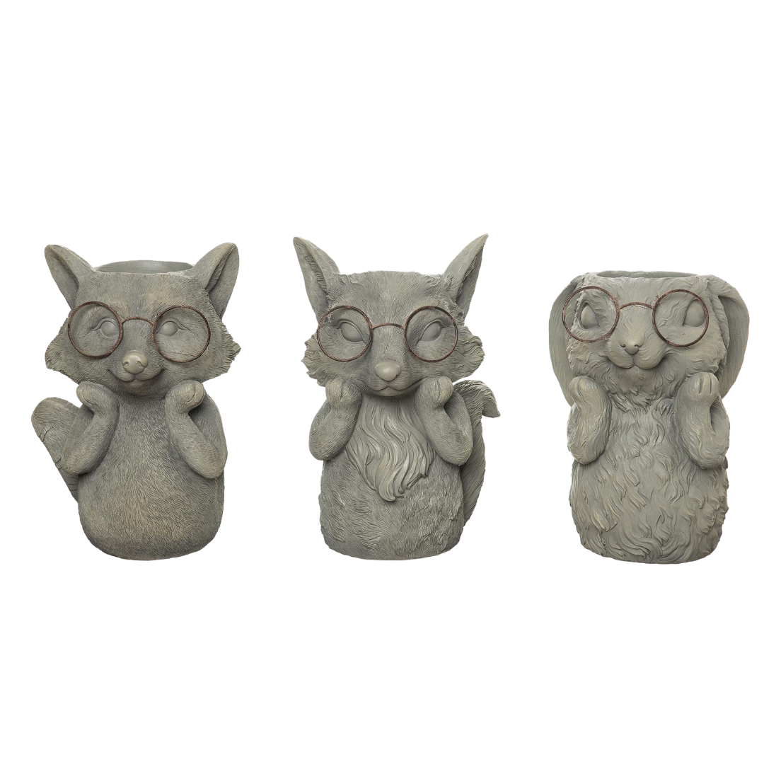 Lg Res Spectacled Garden Critter Container 3 Asst – Transpac Brands