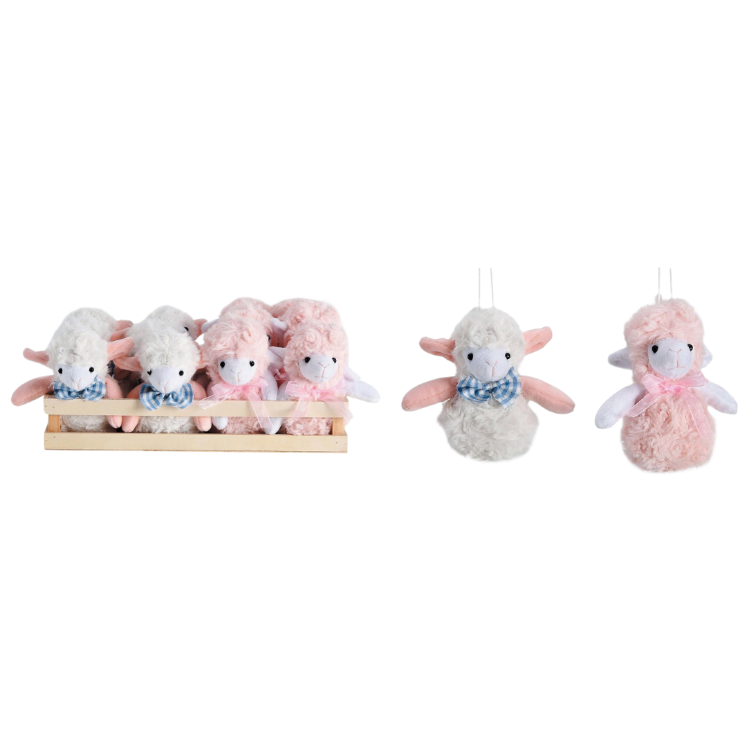 Mini Plush Fluffy Lambs In Crate S/12 – Transpac Brands