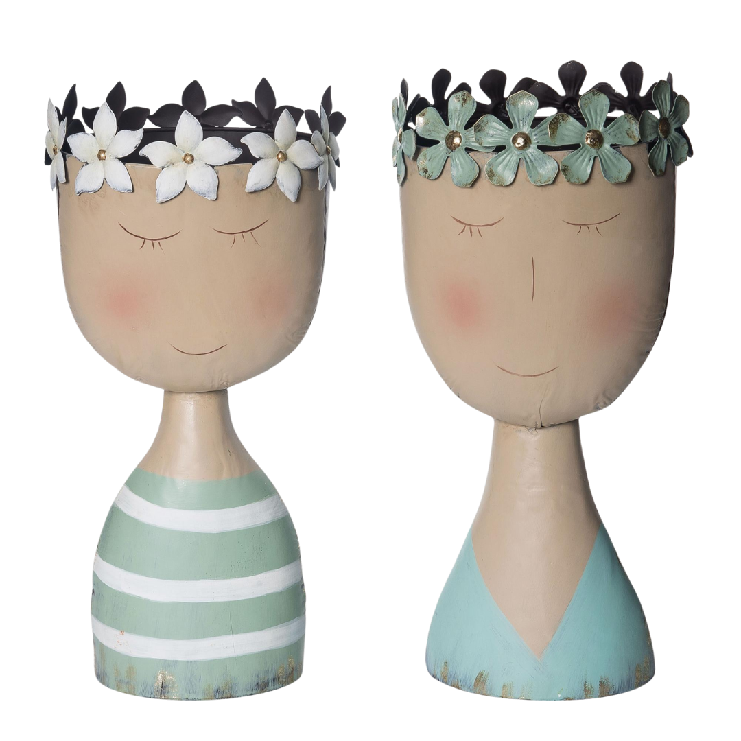 Metal Flower Crown Container 2 Asst – Transpac Brands