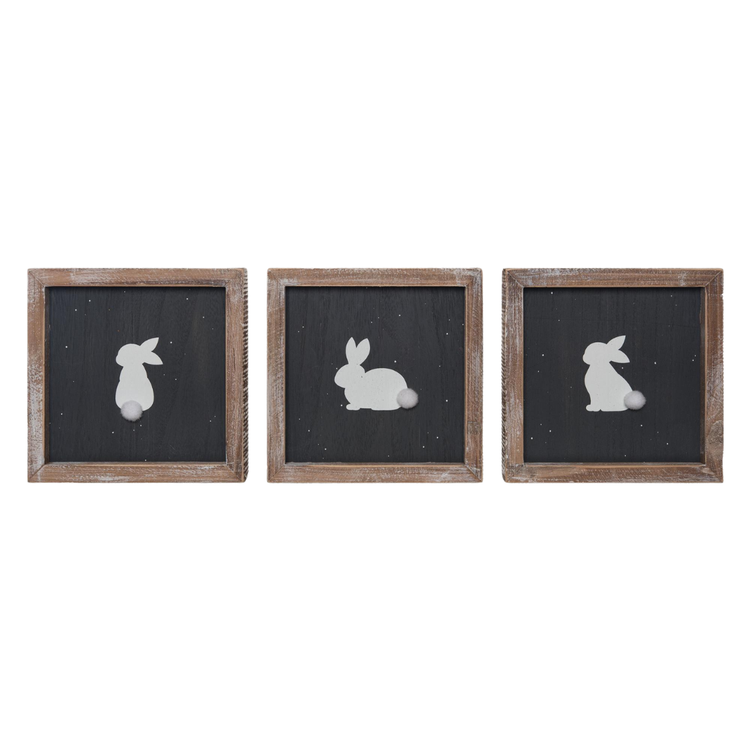 MDF/Wood Fluffy Tail Block Decor 3 Asst – Transpac Brands