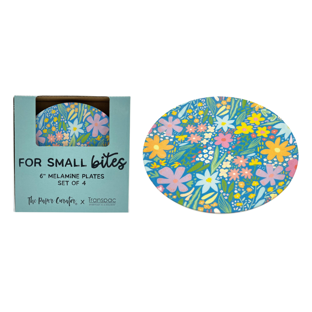 Melamine Floral App Plates S/4 – Transpac Brands