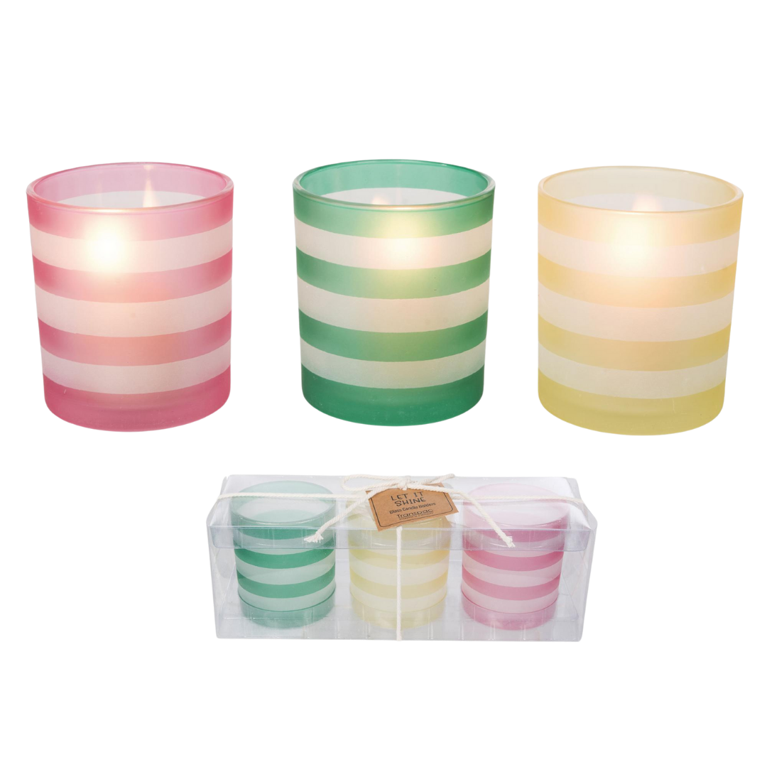 Glass Stripe Containers S/3 – Transpac Brands