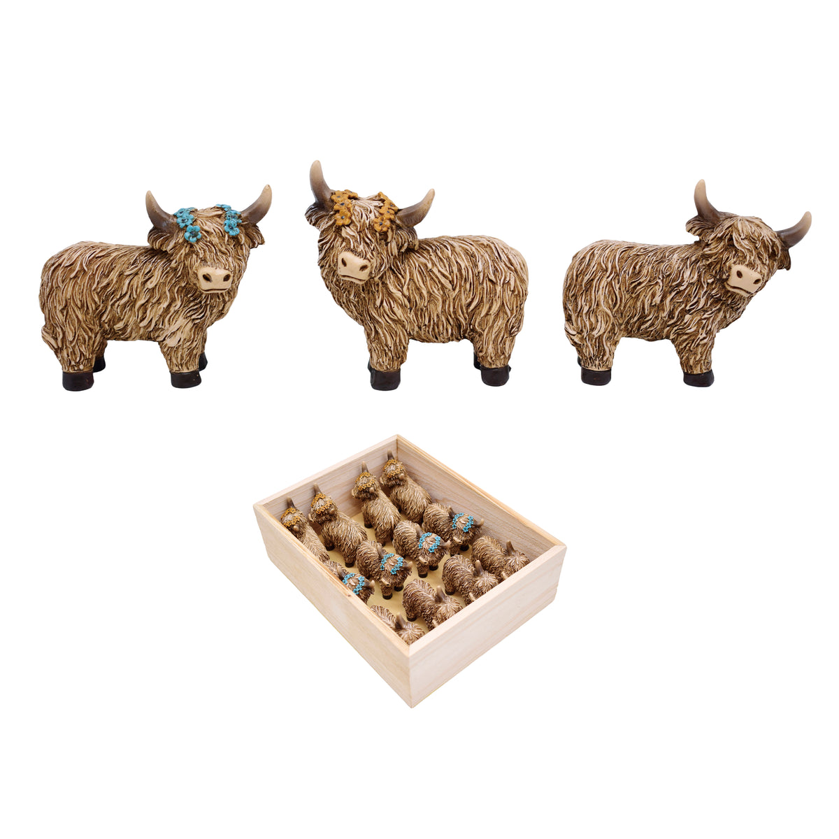 Res Highland Cow Figs 3Styl/4EA/12PDQ – Transpac Brands