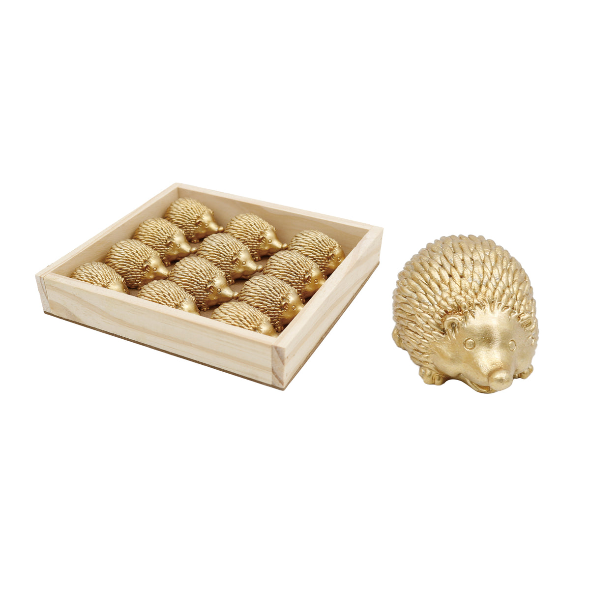 Res Mini Gold Hedgehogs 1Style/12EA/12PDQ – Transpac Brands