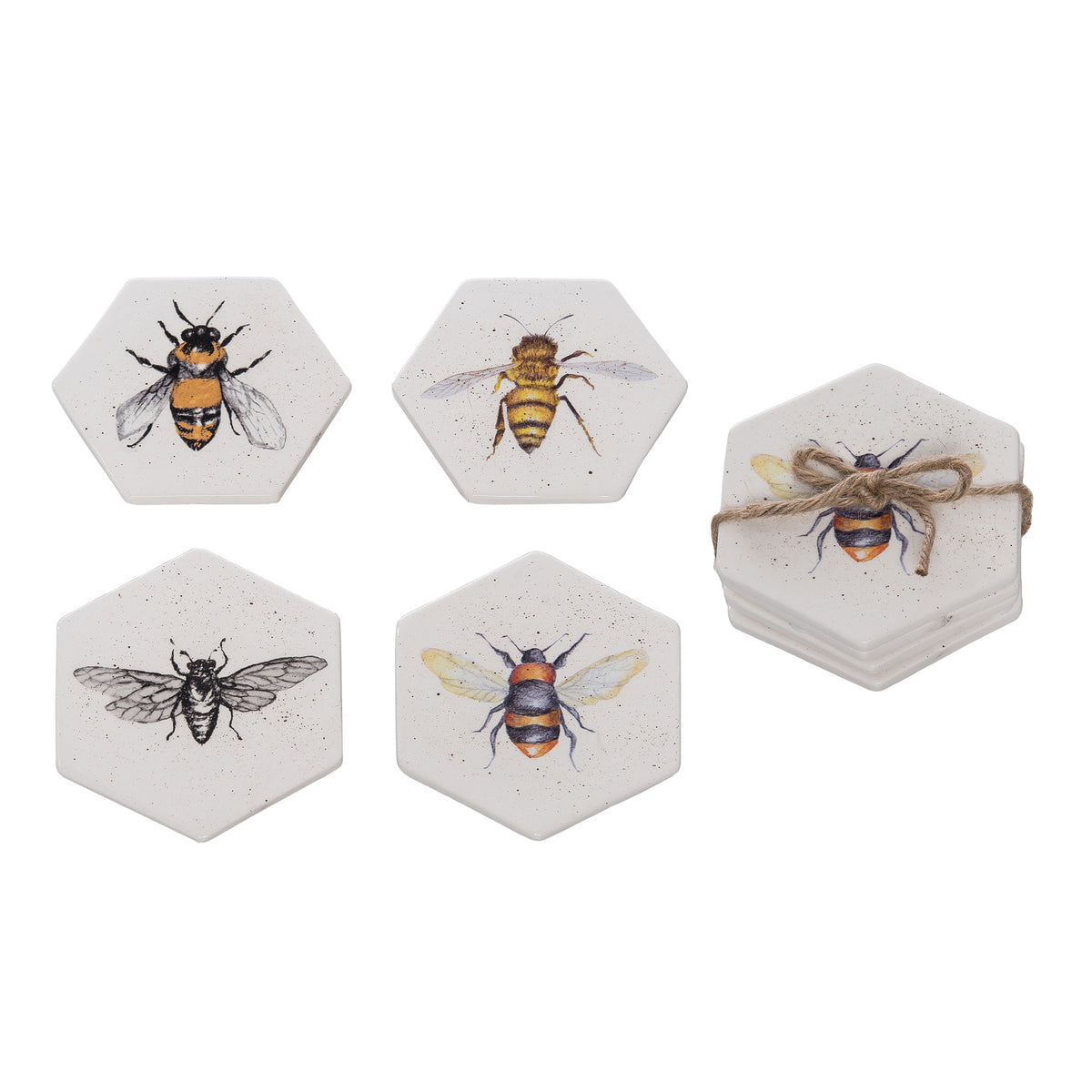 Dolomite Honeycomb Coasters - Set of 4 – Transpac Brands